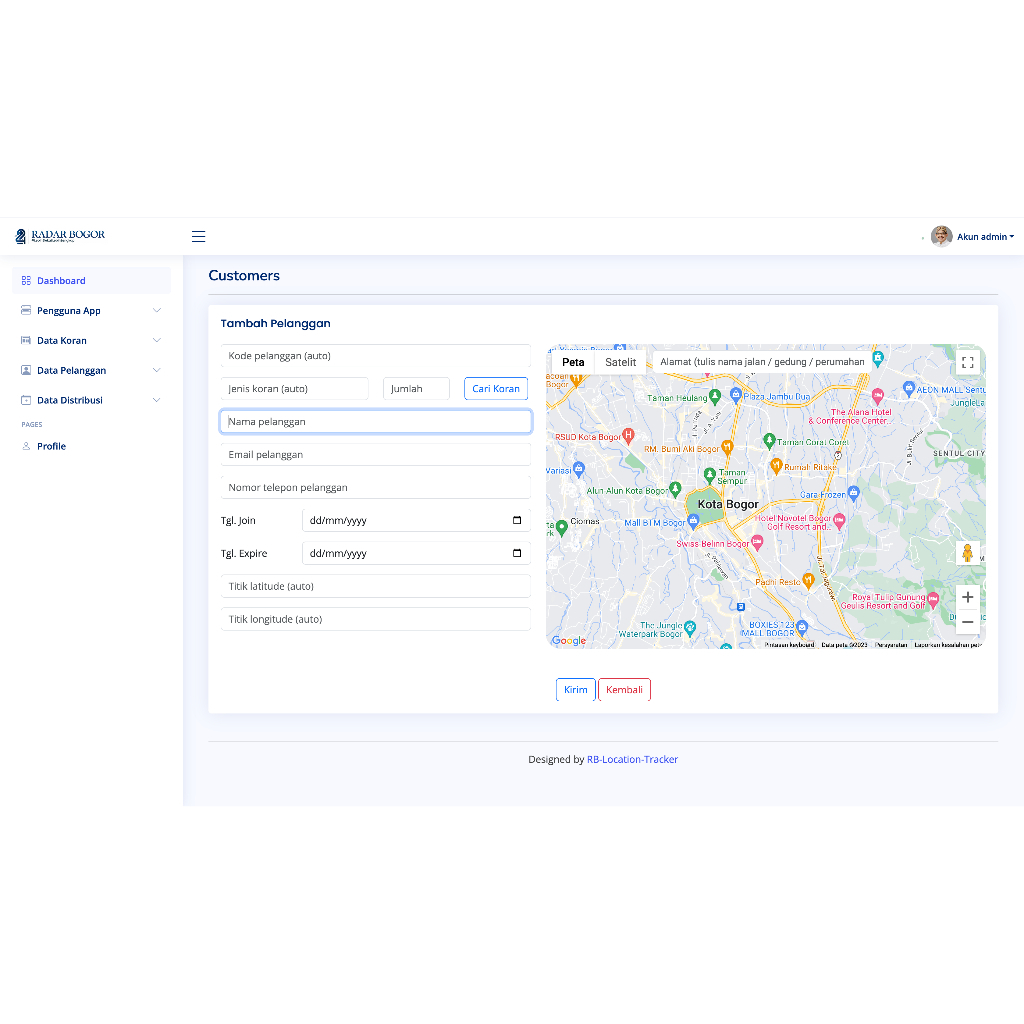 Jual Software program sistem monitoring distribusi surat kabar Maps API Webgis | Shopee Indonesia