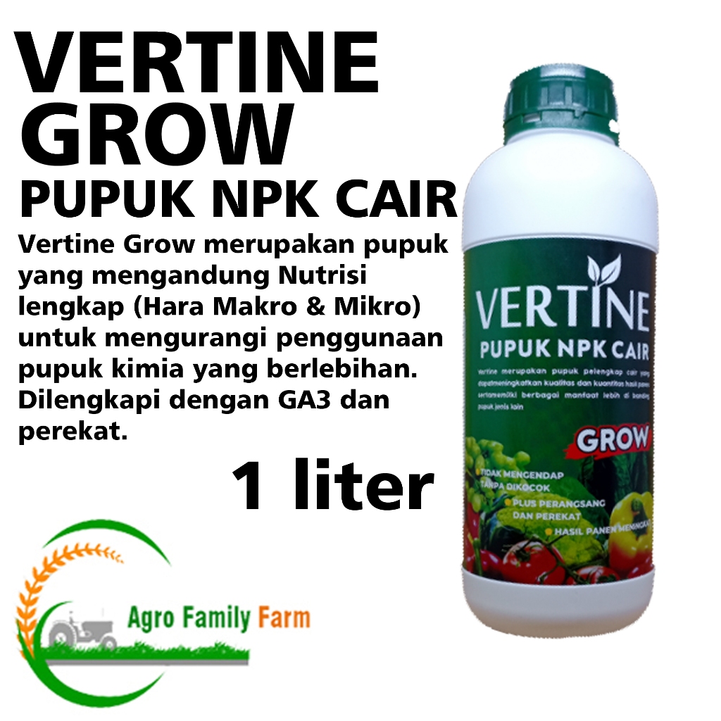 Jual Pupuk Npk Cair Vertine Grow 1 Liter | Shopee Indonesia