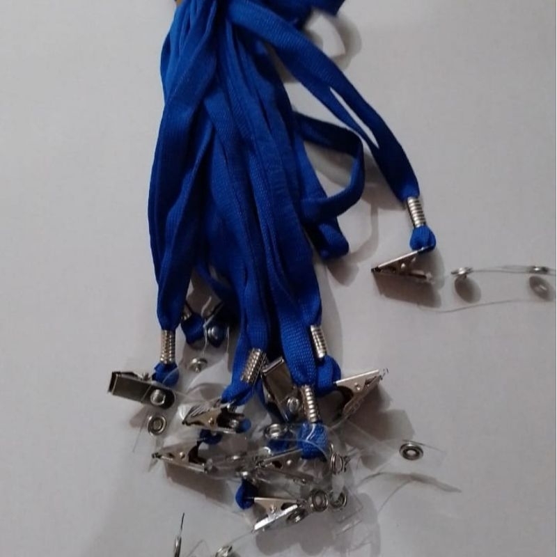 Jual Tali Name Tag/Tali Id Card Jepit/Buaya | Shopee Indonesia