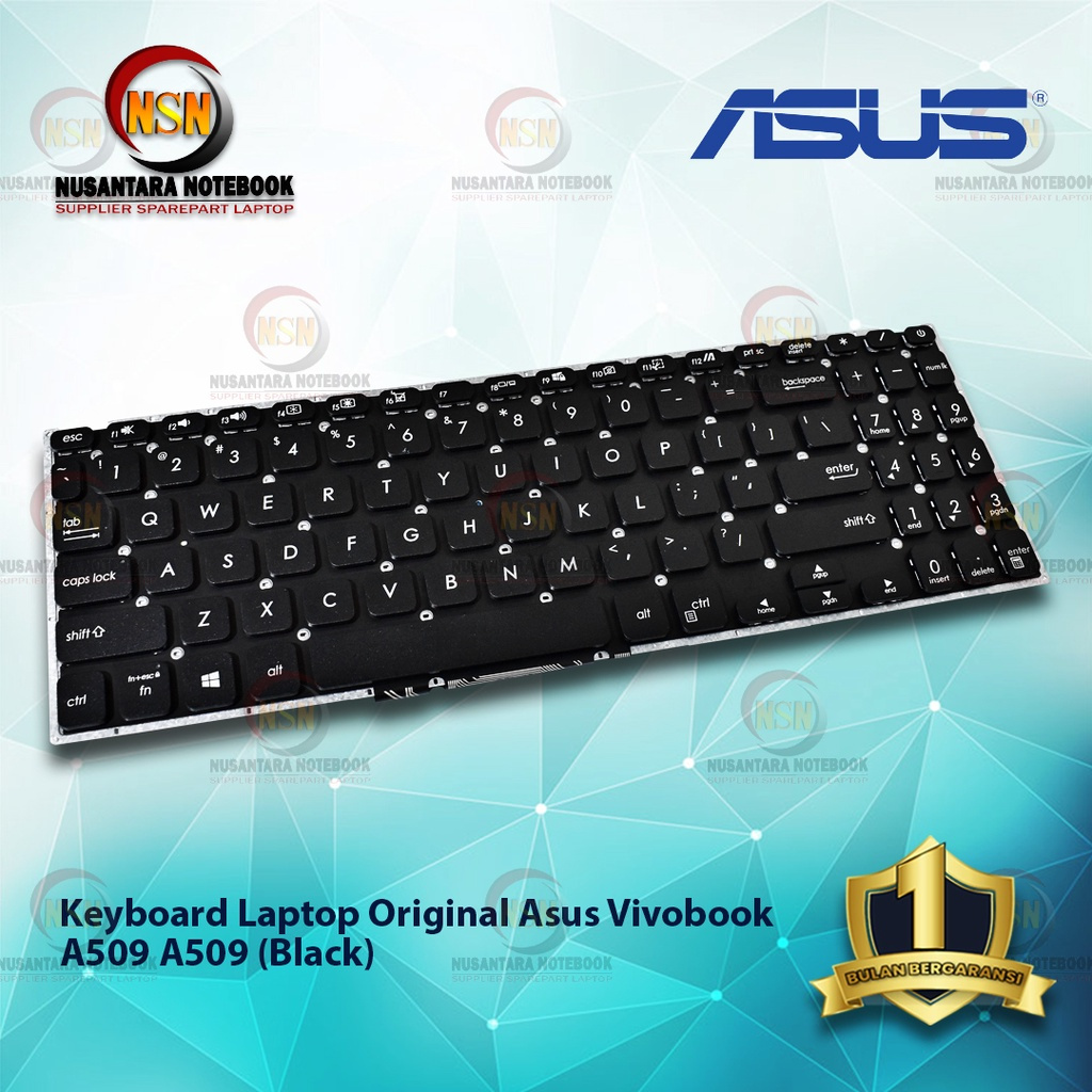 Jual Keyboard Original Laptop Asus Vivobook A509 Backlight (Black) | Shopee Indonesia