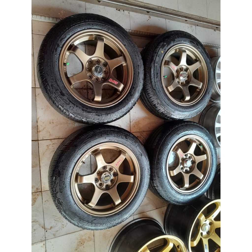 Jual velg mobil te37 ring 15 spek avanza,xenia sudah sama ban 185/65 ...