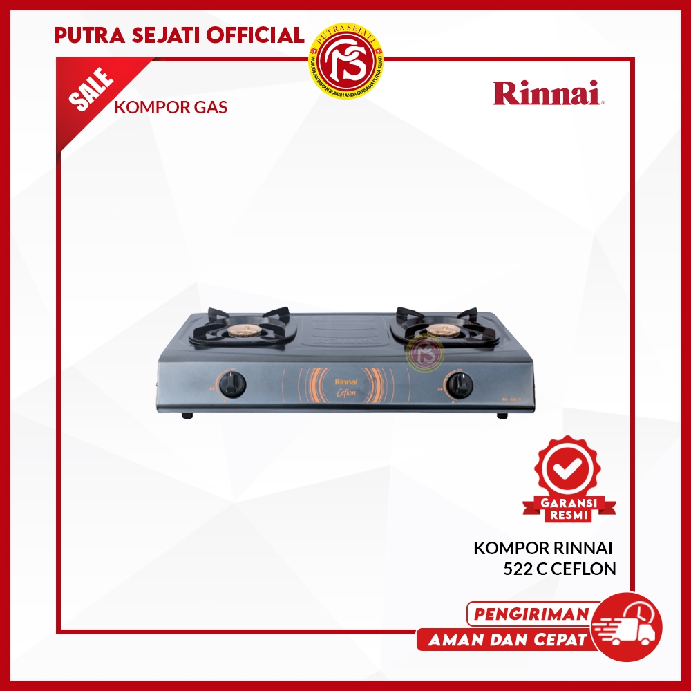 Jual Rinnai Kompor Gas 2 Tungku RI 522C / Rinnai RI-522E Stainless ...