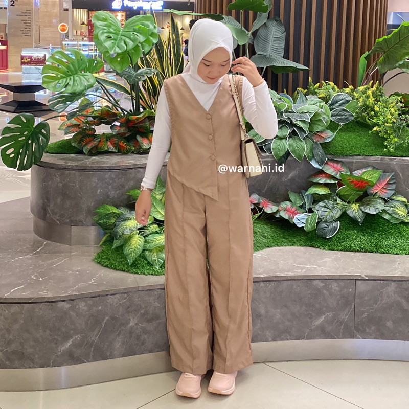 Jual TOPIA ONE SET || Vest Set | Setelan Vest Celana Panjang | Shopee ...