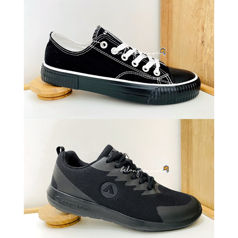 Jual Clearance Sale Airwalk Shoes Sepatu Full Hitam Wanita Pria ...