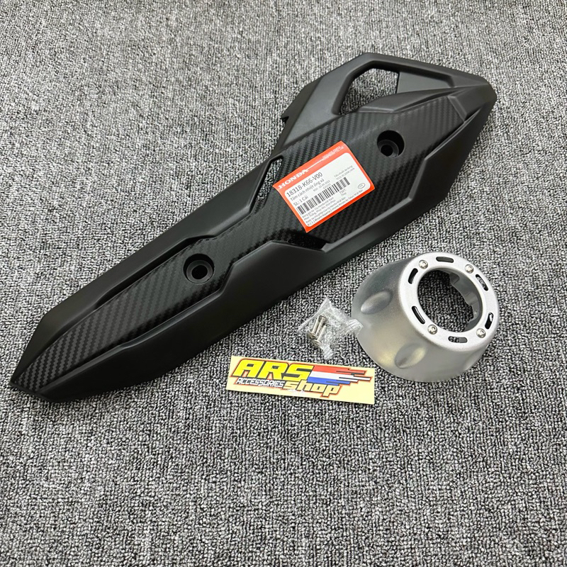 Jual Corong knalpott end muffler + Tameng Knalpot Airblade carbon Vietnam Cover Tutup Tameng ...