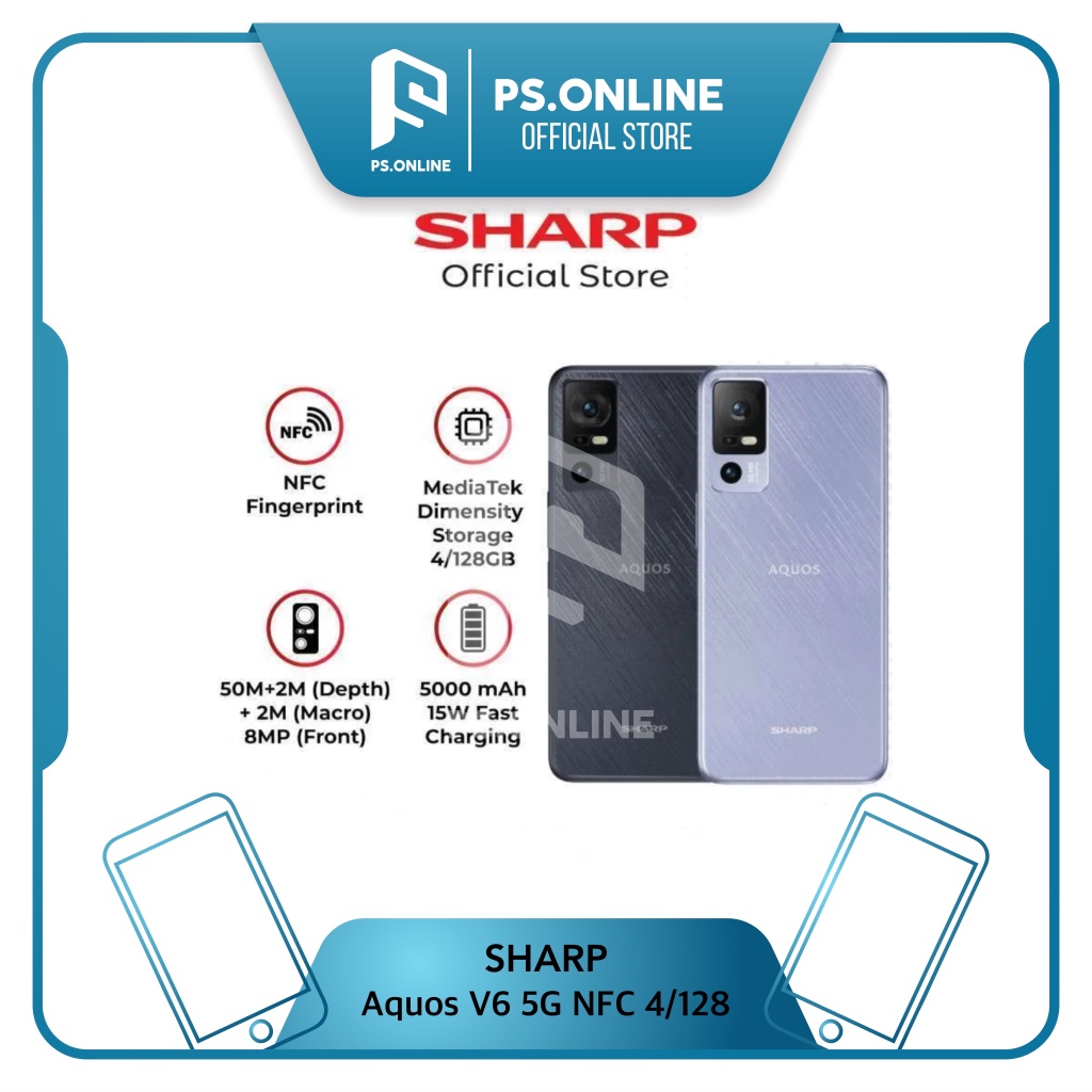 Jual SHARP Aquos V6 5G 4/128 GB Garansi Resmi | Shopee Indonesia