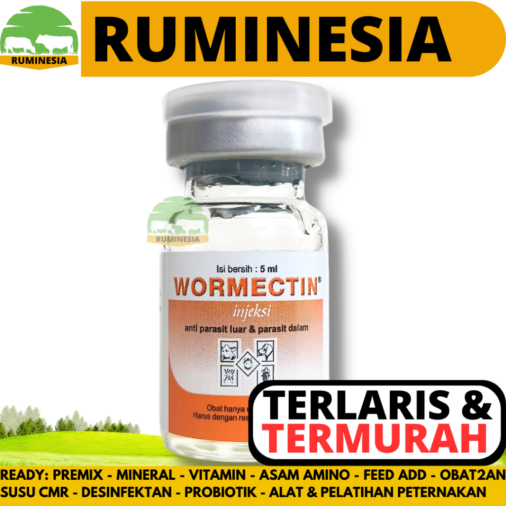 Jual WORMECTIN 5 ml - Obat Anti Parasit Luar Dalam Scabies Gudik Cacing ...
