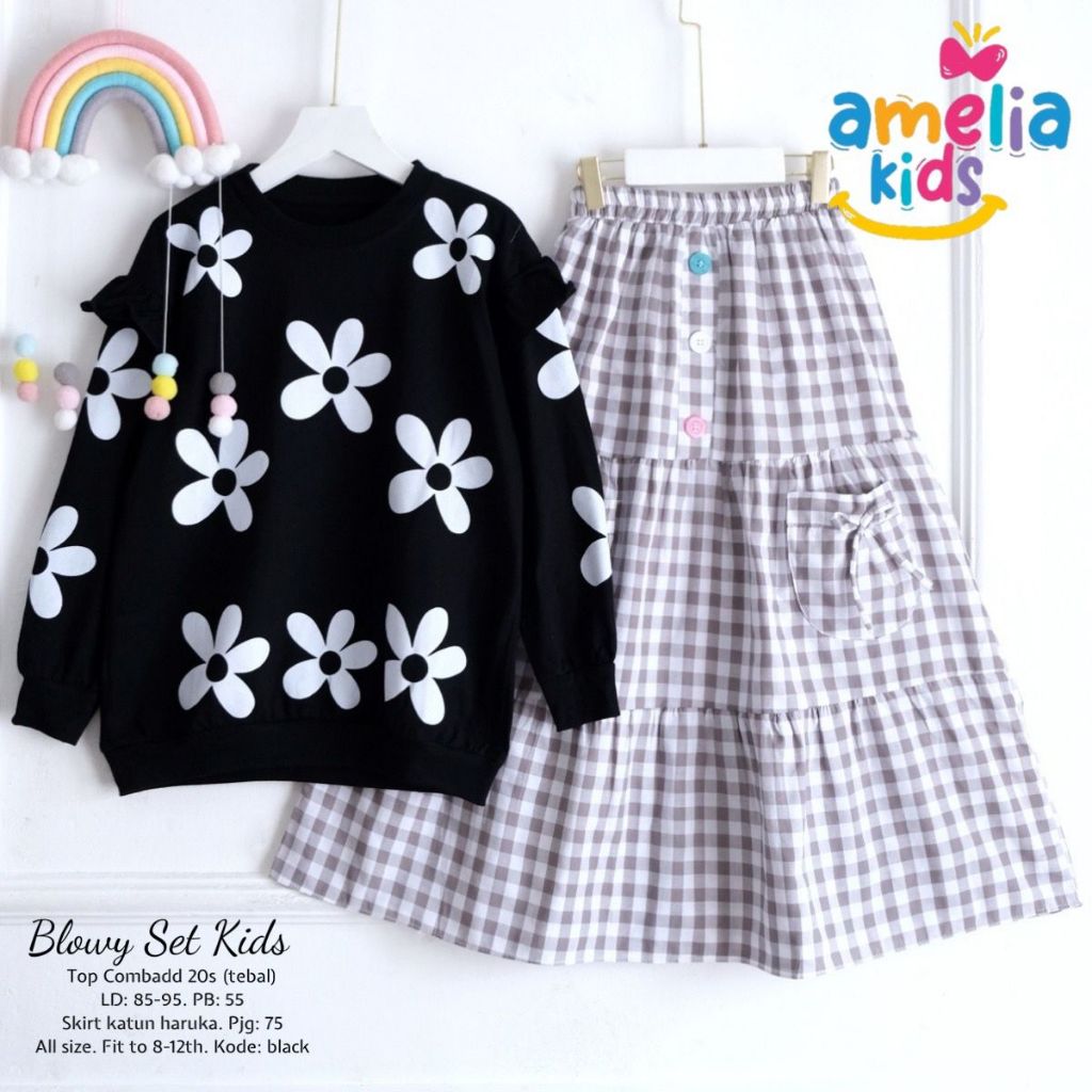 Jual NICE SET KIDS SETELAN BAJU ANAK PEREMPUAN KAOS LENGAN PANJANG DAN ...