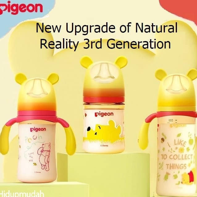 Jual Keluaran Terbaru..!! Pigeon Disney Pooh Gen 3 wide neck PPSU dan Glass Ukuran 160ml, 240ml ...