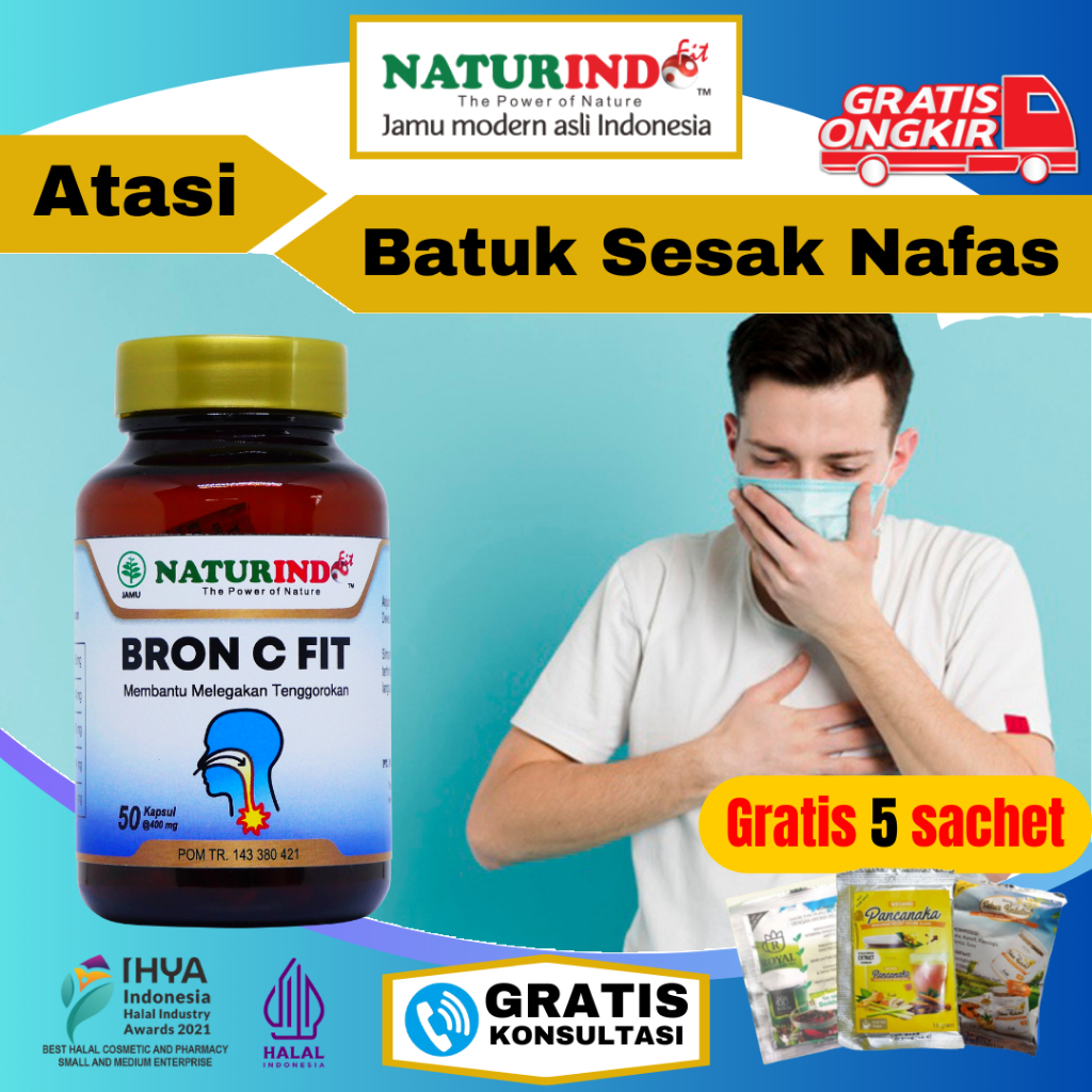 Jual Obat Batuk Dan Sesak Nafas Ampuh Herbal Bron c fit Naturindo ...