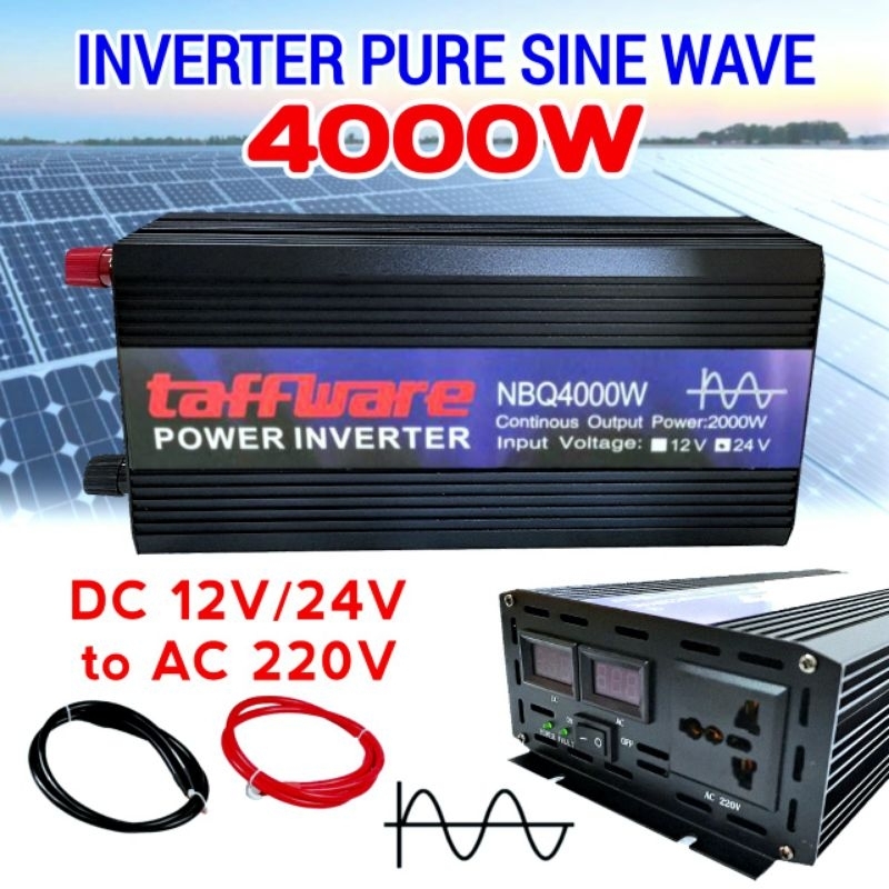 Jual Power Inverter DC ke AC Pure Sine Wave 4000 Watt Inventer PSW NBQ4000W NBQ3000W | Shopee ...