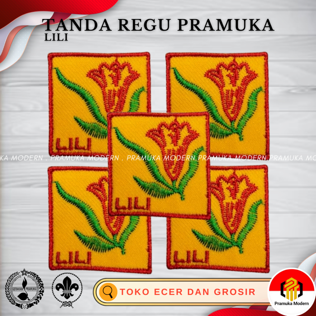 Jual Tanda regu pramuka putri lengkap 30 variasi regu bunga | tanda ...