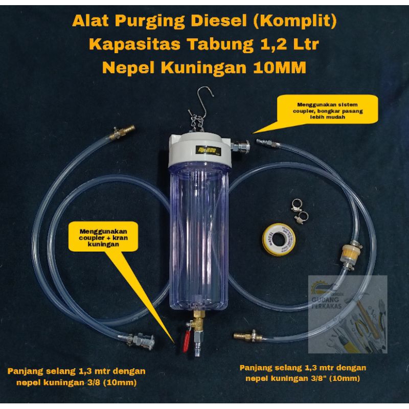 Jual Alat Purging Mobil Diesel Universal 1200 ml KOMPLIT - Tabung ...