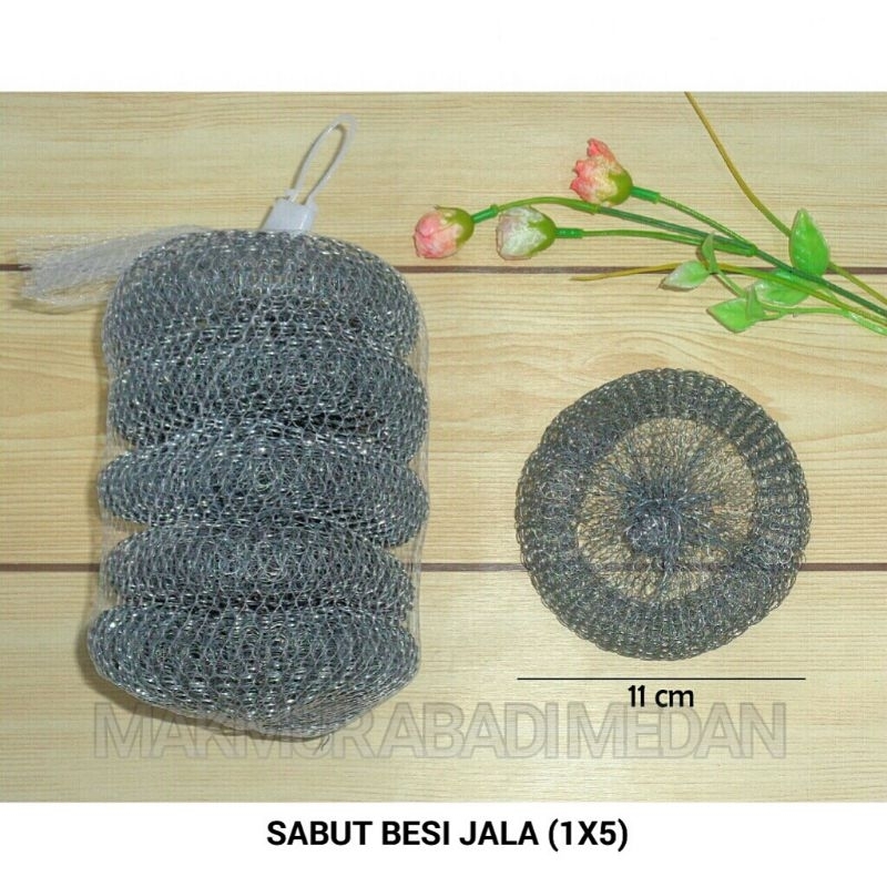 Jual (1Pack:5Pcs) Sabut Besi Stainless Jala / Sabut Cuci Piring ...