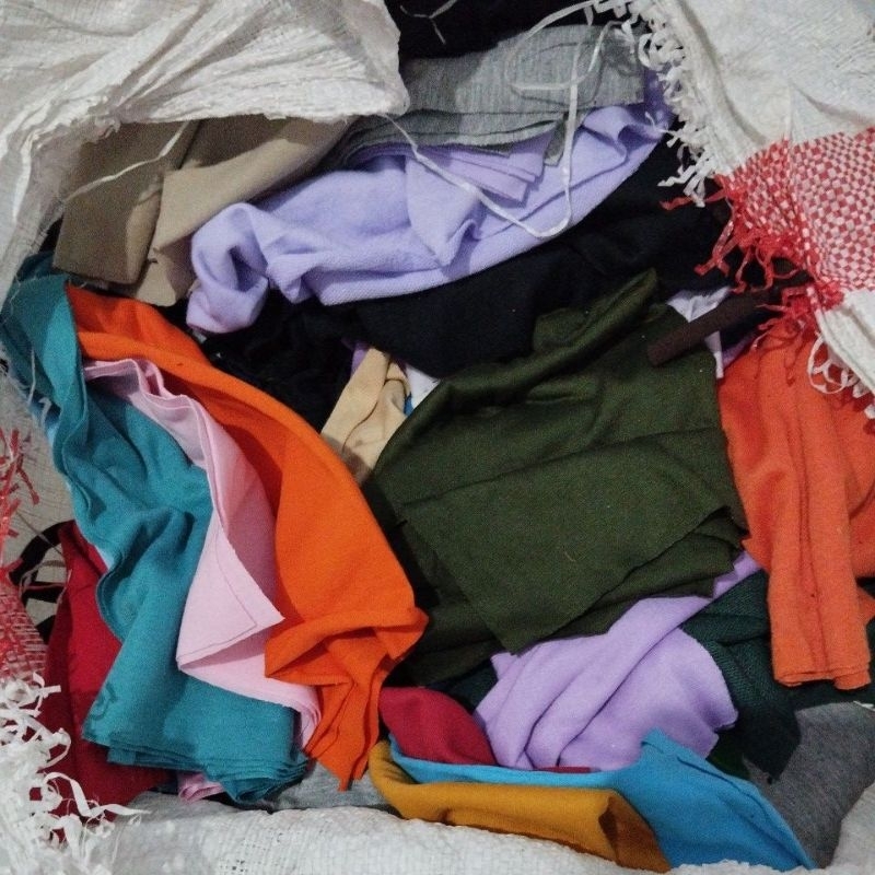 Jual Kain Lap / Majun Warna Tanpa Jahit Lembaran Kiloan (1KG) | Shopee ...