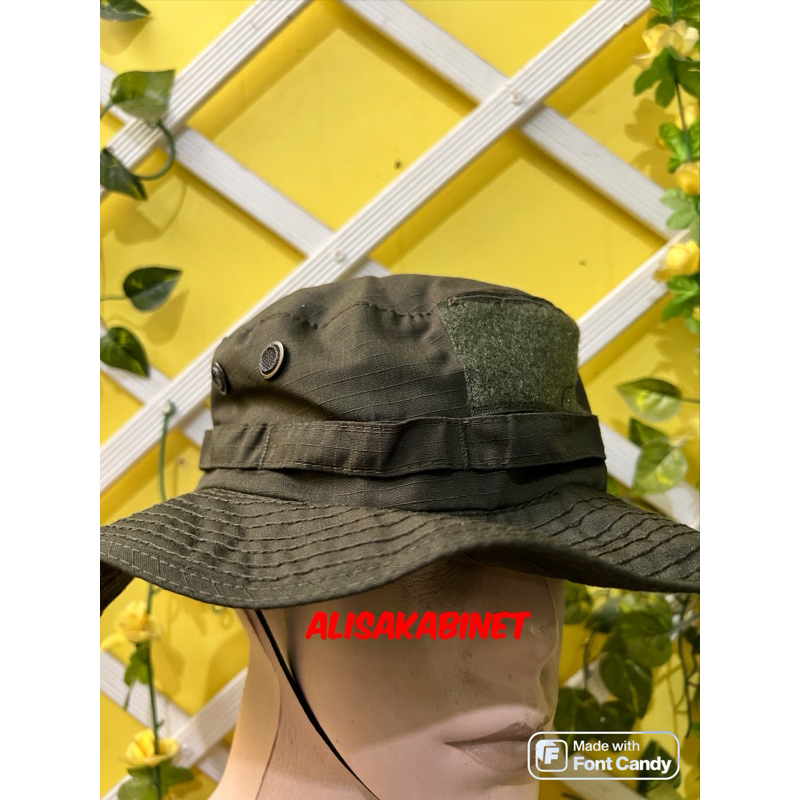 Jual Topi Rimba Tactical Perekat Hijau Army | Shopee Indonesia
