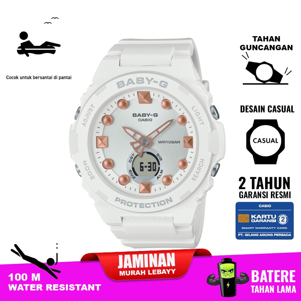 Jual Casio Baby-G BGA-320-7A2 baby g bga 320 bga320 original garansi resmi | Shopee Indonesia