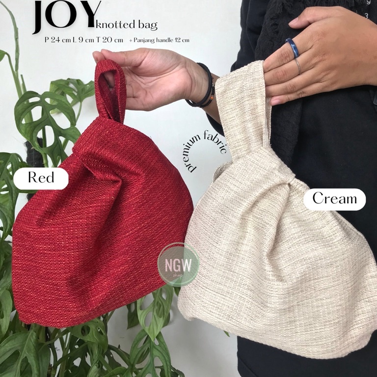 Jual Terk!ni Joy Knotted Bag 24x9x20 Tas korea aesthetic hampers goodie ...