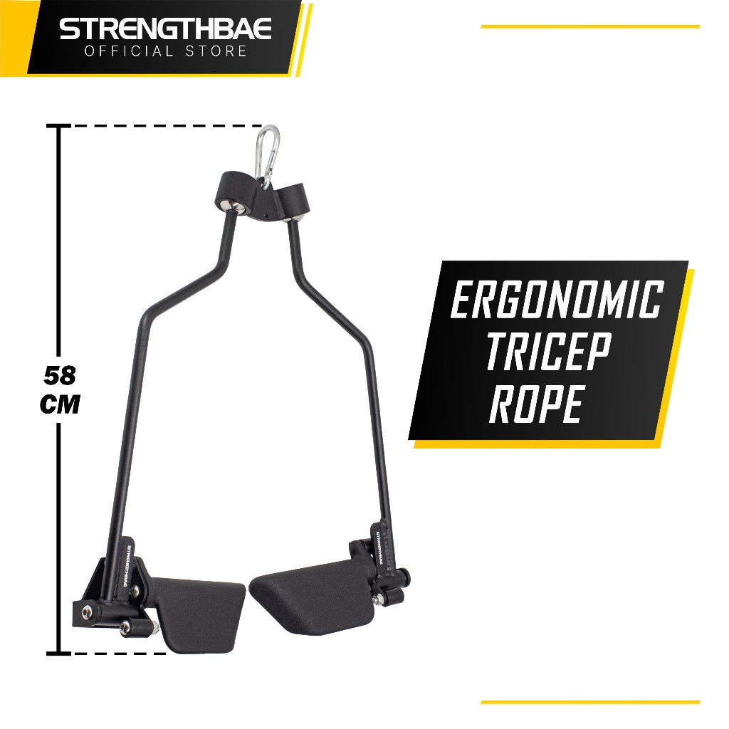 Jual Ergo Cable Attachment STRENGTHBAE Lat Pulldown Row Bar D Handle ...
