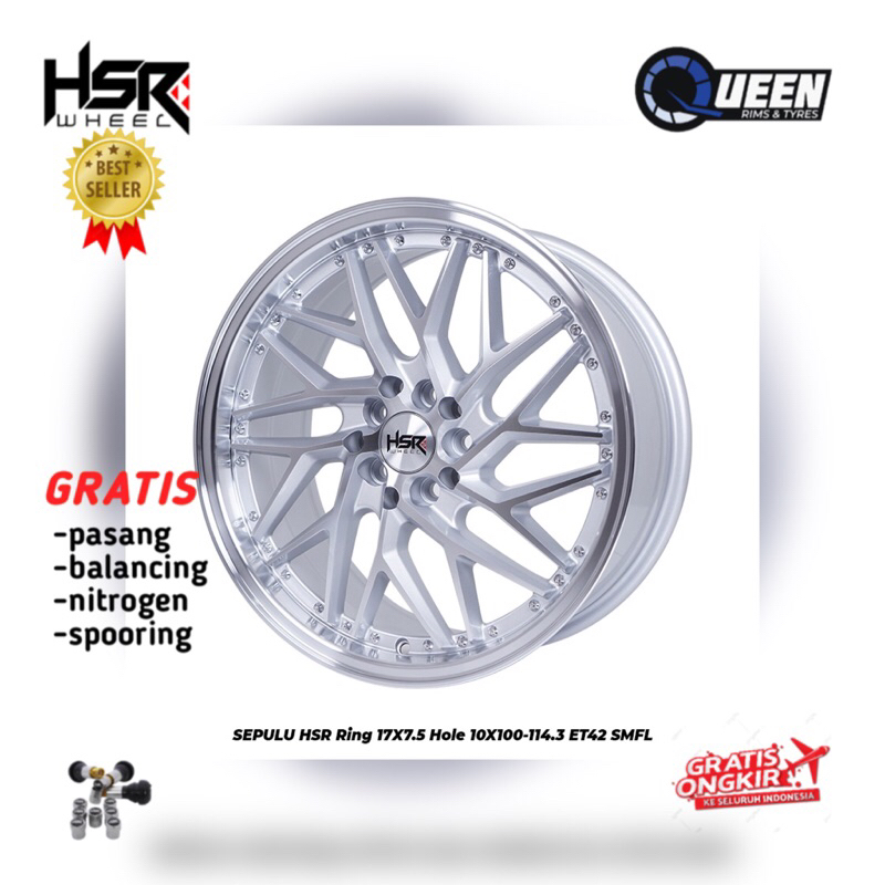 Jual VELG RACING RATA BODY MODEL CELONG R17 HSR SEPULU untuk mobil New avanza, innova, terios ...