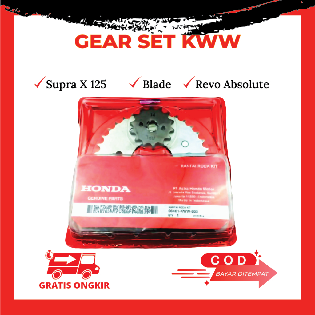 Jual Rantai Gear Gir Set Motor Honda Revo Absolute Blade Supra X 125 Fi ...