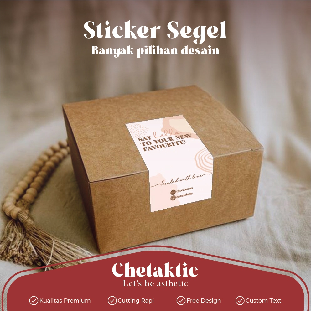 Jual (isi 20pcs) Sticker segel per lembar a3+ sudah termasuk cutting ...