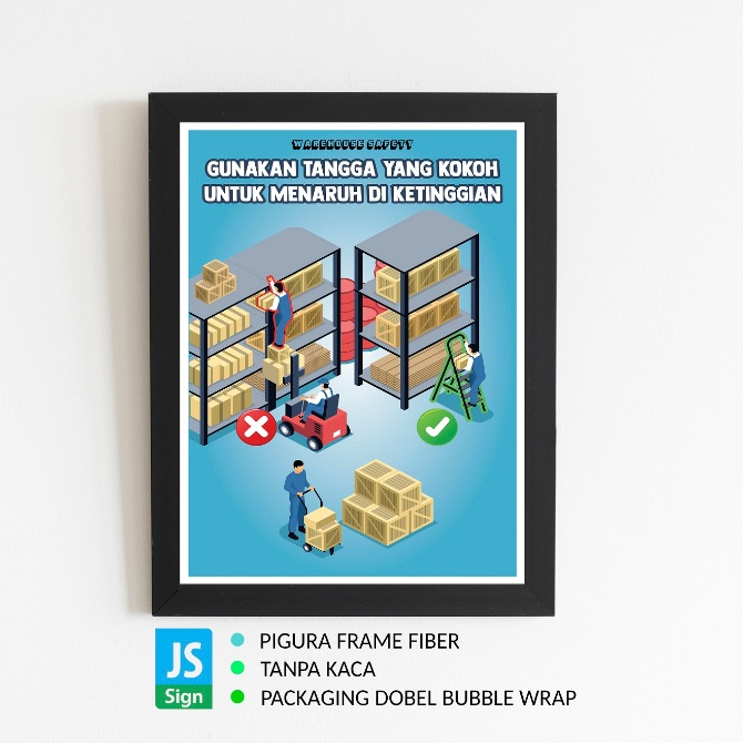 Jual Poster Safety K3 - Warehouse Safety + Frame Ukuran A3 | Shopee ...