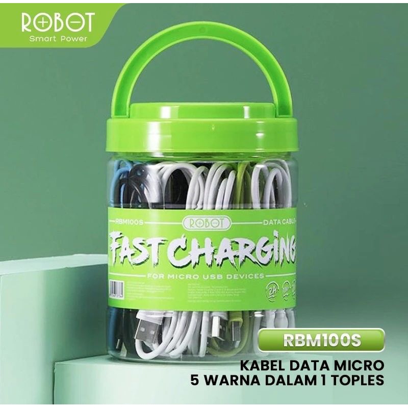 Jual Kabel data ROBOT RBM100S micro dan type C kuat dan awet fot andoroid micro type C | Shopee ...