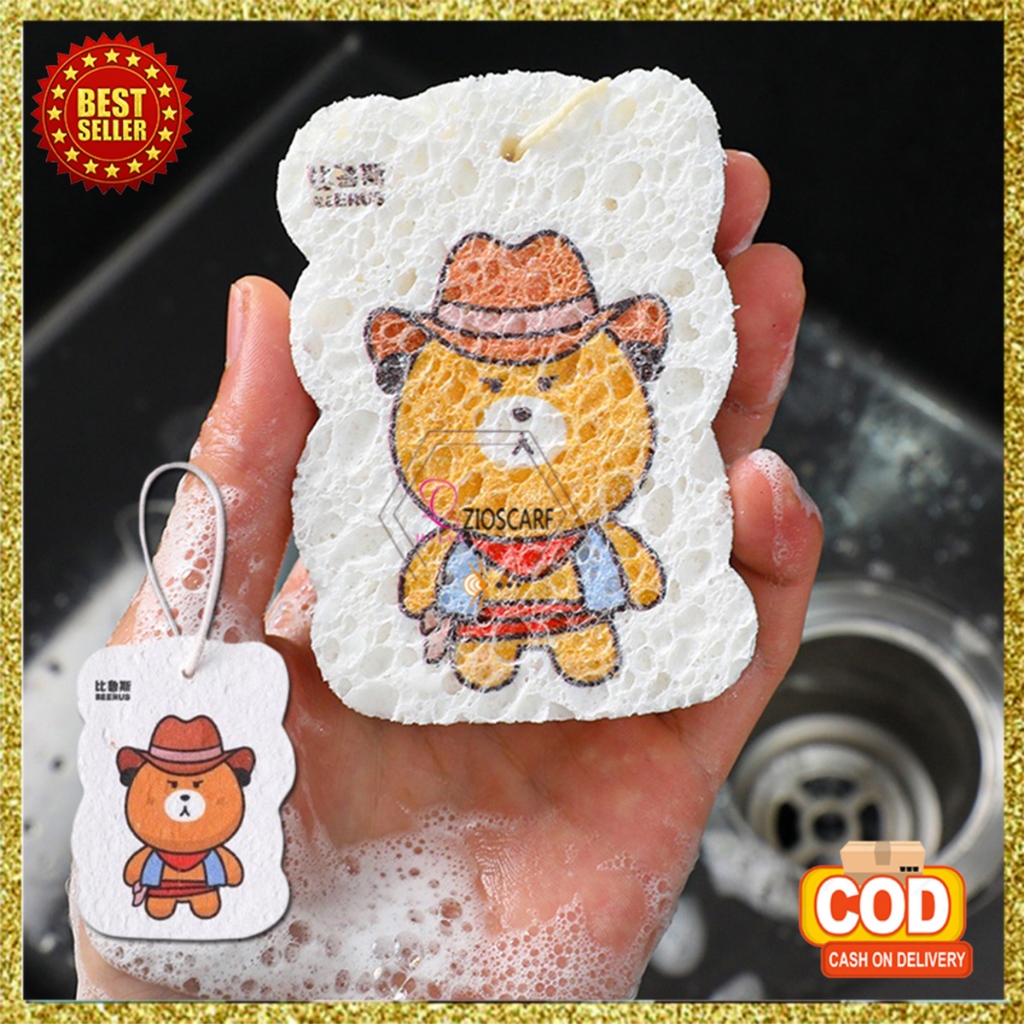 Jual Spons Cuci Piring Karakter Motif Lucu Busa Magic Cuci Piring ...