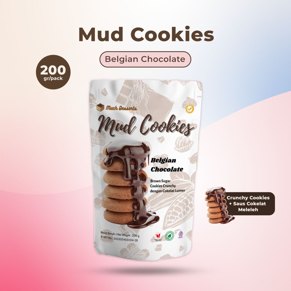 Jual Mud Cookies Belgian Chocolate - Crunchy Cookies With Melted ...