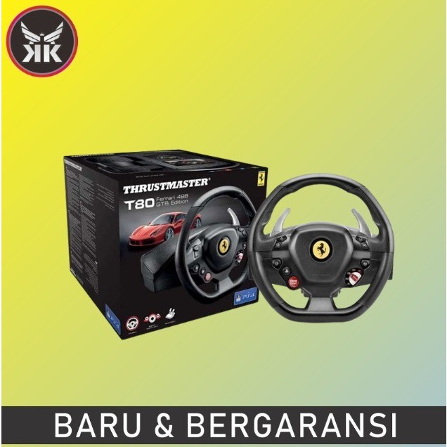 Jual GAMEPAD STEERING WHEEL THRUSTMASTER T80 FERARRI 488 GTB PC/PS3/PS4 ...
