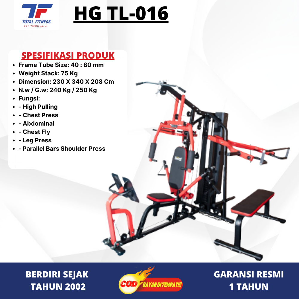 Jual Alat olah raga, Angkat beban, Cardio, Home Gym, Home Gym 3 Sisi TL ...