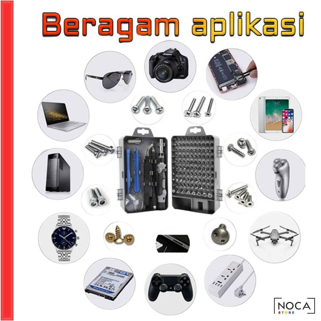 Jual Obeng Set 115 in 1 Kepala Magnetic Alat Perkakas Perlengkapan ...