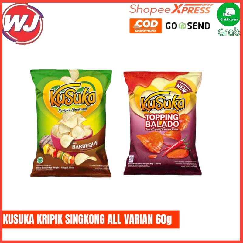 Jual KUSUKA KRIPIK SINGKONG ALL VARIAN 60g | Shopee Indonesia