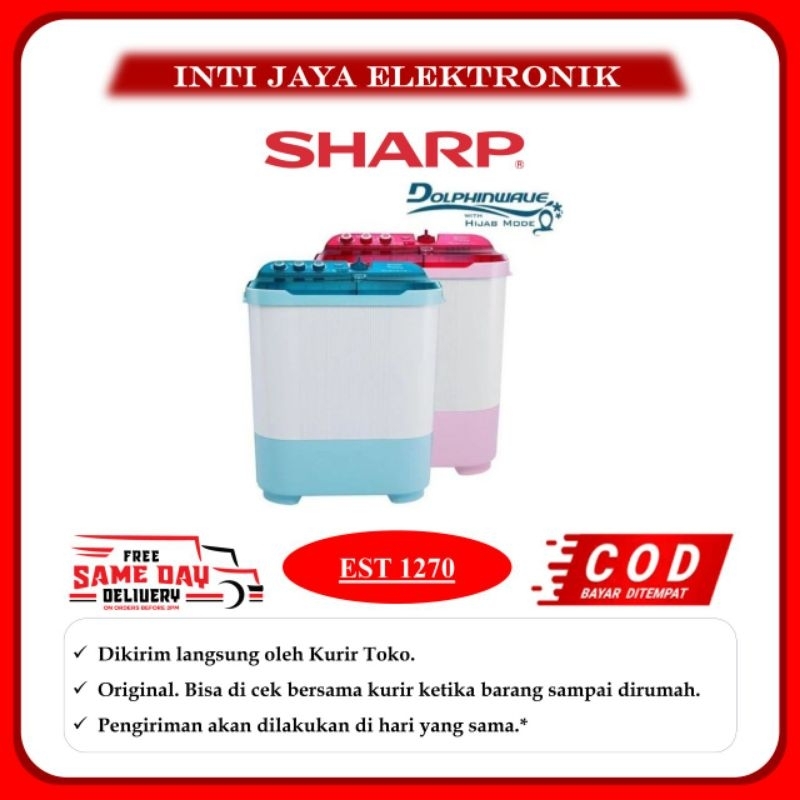 Jual MESIN CUCI SHARP 12KG 2 Tabung SHARP EST 1270 12 KG EST1270 T1270 ...