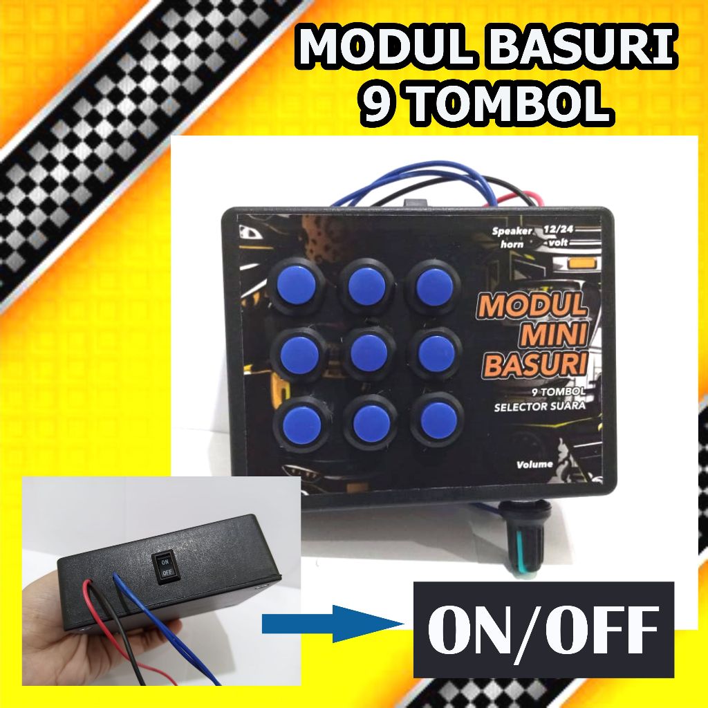 Jual Modul Klakson Mini Basuri, Modul 9 Tombol plus Narae NSH 70 suara ...