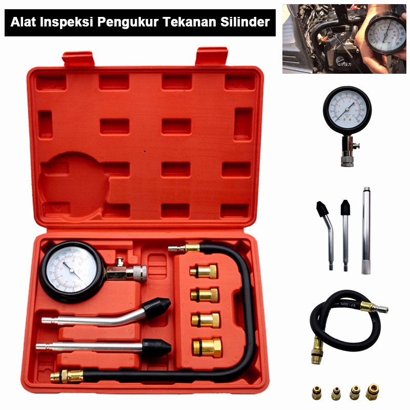 Jual 8Pcs / Set Tester Kompresi Silinder Mesin Mobil Alat Pengukur ...