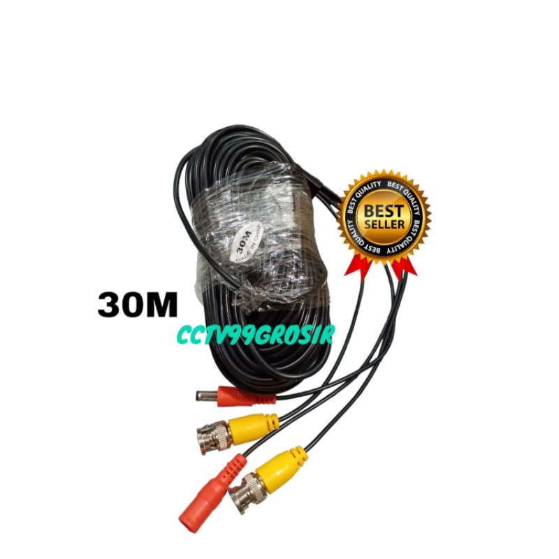 Jual KABEL CCTV 30M / KABEL JADI CCTV + JACK 30METER SIAP PAKAI ...