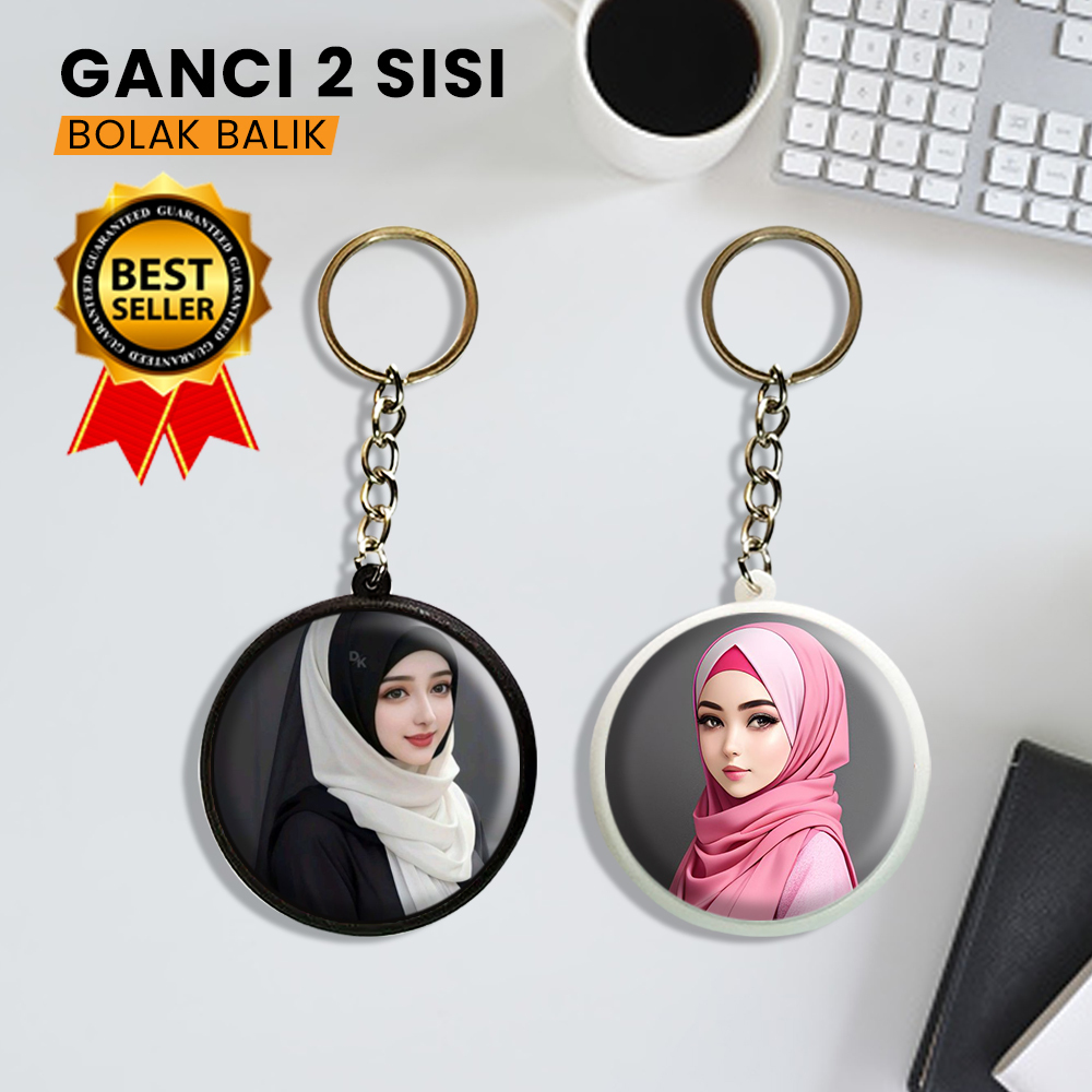 Jual GANTUNGAN KUNCI FOTO BULAT CUSTOM 2 SISI - Keychain Custom ...