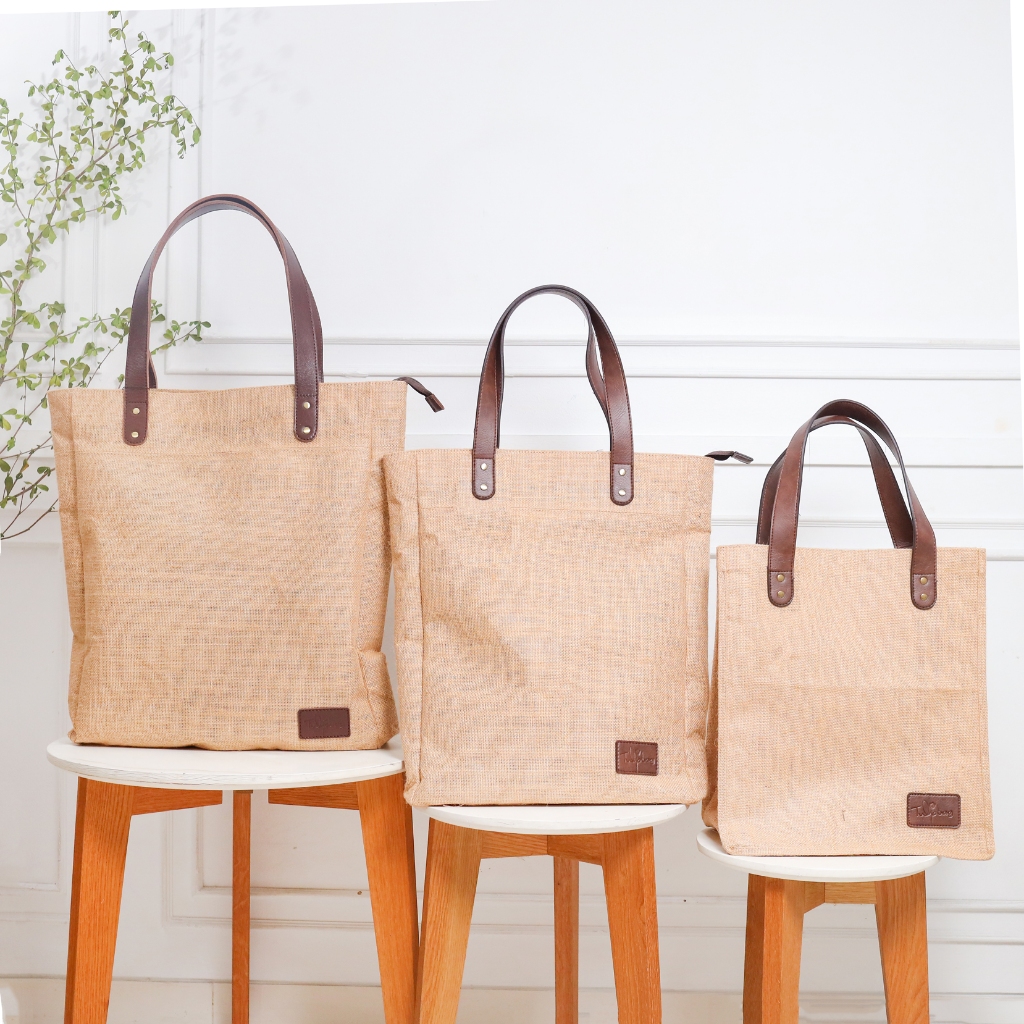 Jual Tulip - Tas Goni Totebag/Tote bag Premium Handle Kulit Asli ...