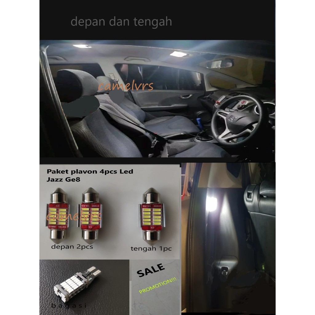 Jual Lampu Plafon Kabin LED Honda Jazz GE8 Paket isi 4pc | Shopee Indonesia
