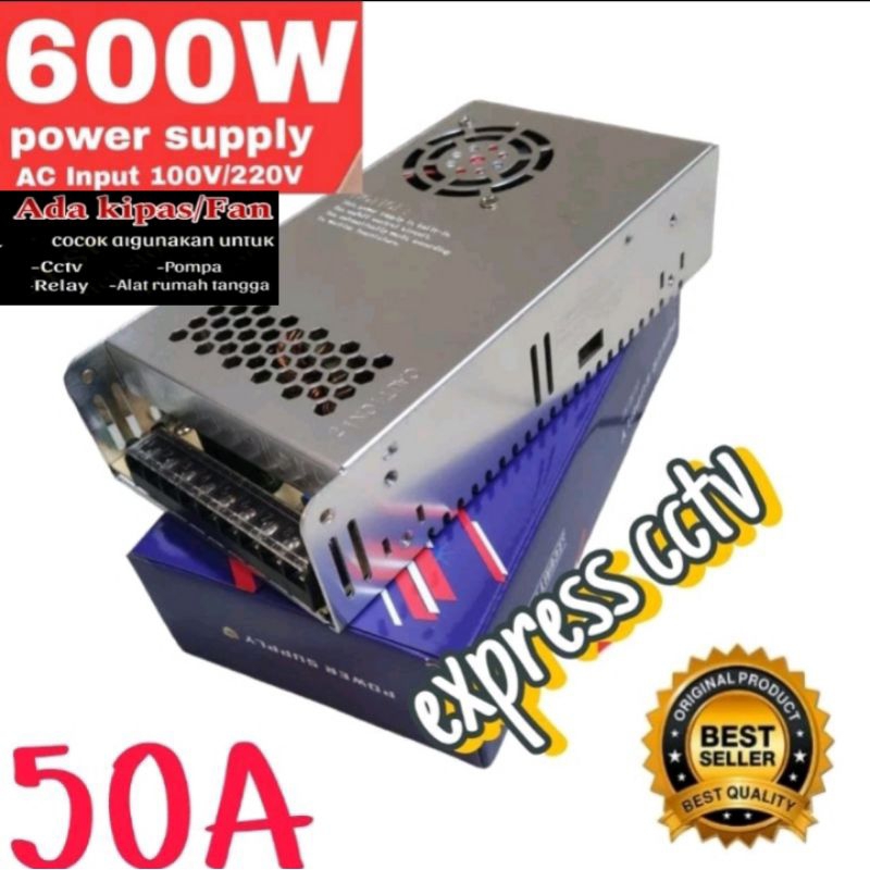 Jual PSU 50A 12V 600W POWER SUPPLY 12 VOLT 50 AMPER TRAFO/TRAVO INDOOR | Shopee Indonesia