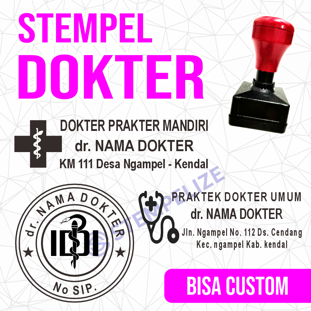 Jual Stempel Dokter Umum, Dokter Klinik, Dokter Gigi, SIP | Shopee ...