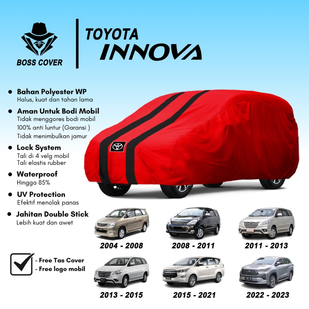 Jual Boss Cover Body Mobil Innova Reborn Selimut Sarung Penutup Mobil ...