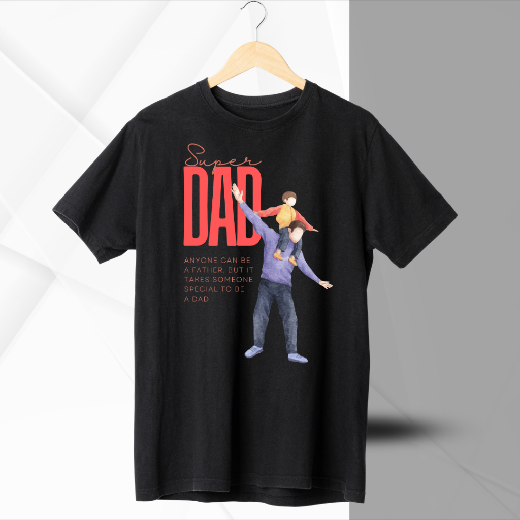 Jual Kaos Super Dad / Kaos ayah dan anak kesayangan bahan katun asli ...