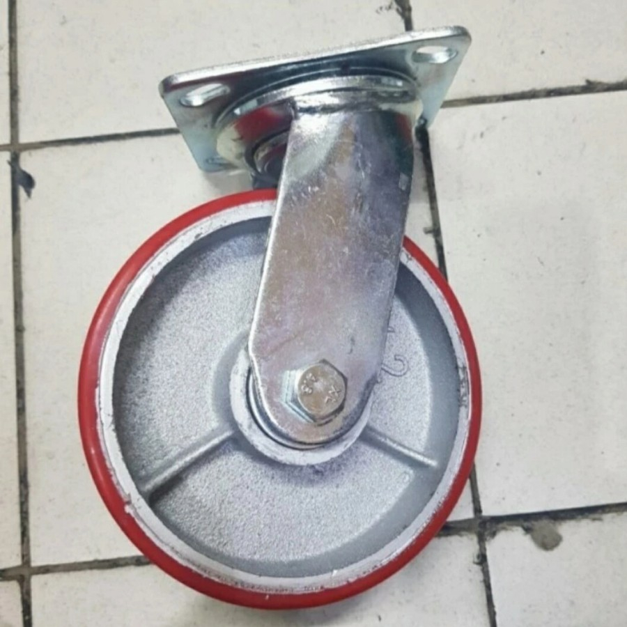 Jual Roda Troli Troly PU 8" Inch Heavy Duty Hidup Putar Taiwan | Shopee ...