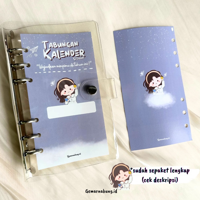 Jual Paket Binder Keuangan Lengkap A6, Binder Nabung kalender setahun ...