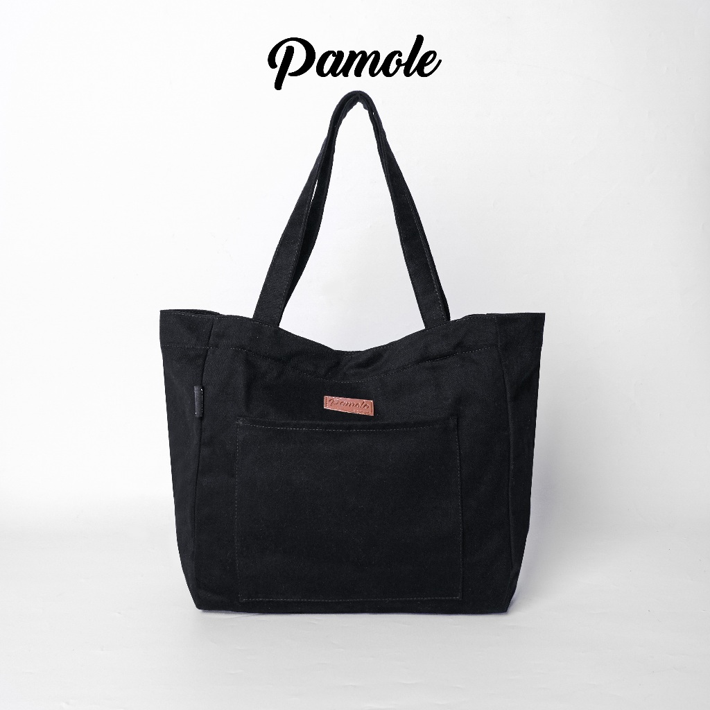 Jual Pamole Tas Tote Bag Wanita Kekinian Bahan Kanvas Totebag Kuliah Totebag Kerja - Vanka ...