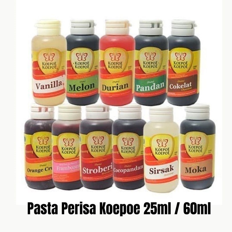 Jual Pasta Perisa Koepoe 25ml / 60ml Coklat Mocca Lemon Coco Durian ...