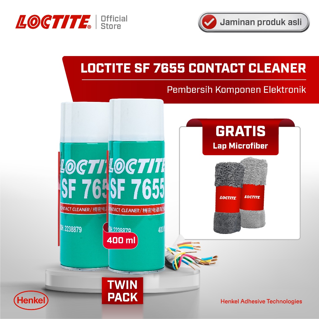 Jual LOCTITE SF 7655 CONTACT CLEANER Pembersih Soket Listrik 400 ml ...